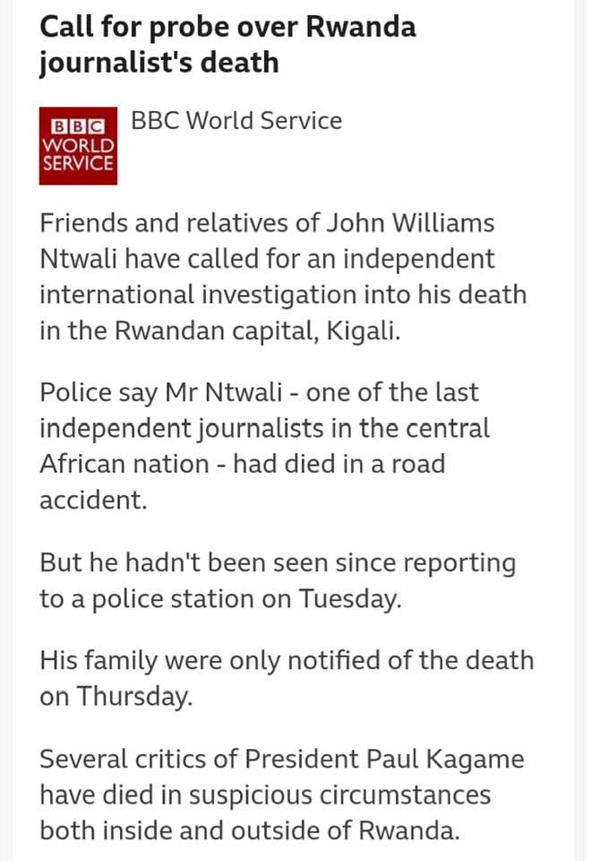 Strange Facts About the Death of Ntwali John Williams – Christine Coleman